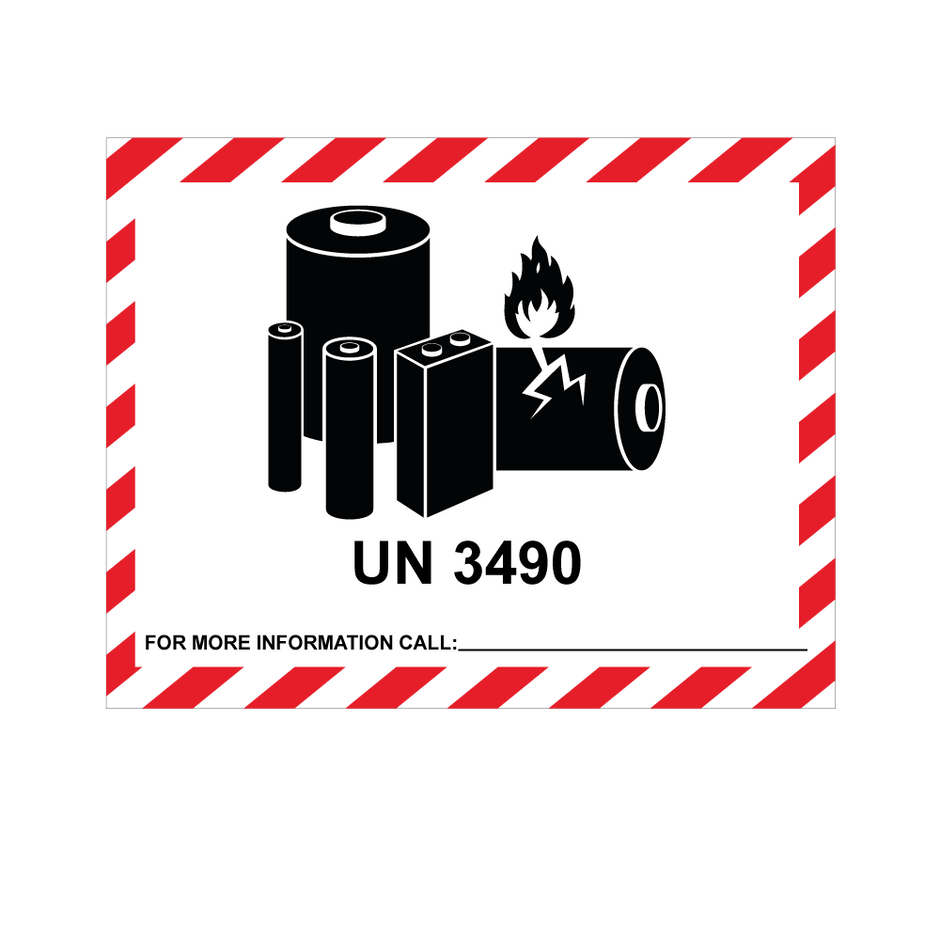 Lithium Battery Labels | Lithium-ion Battery Warning Labels – Printer ...