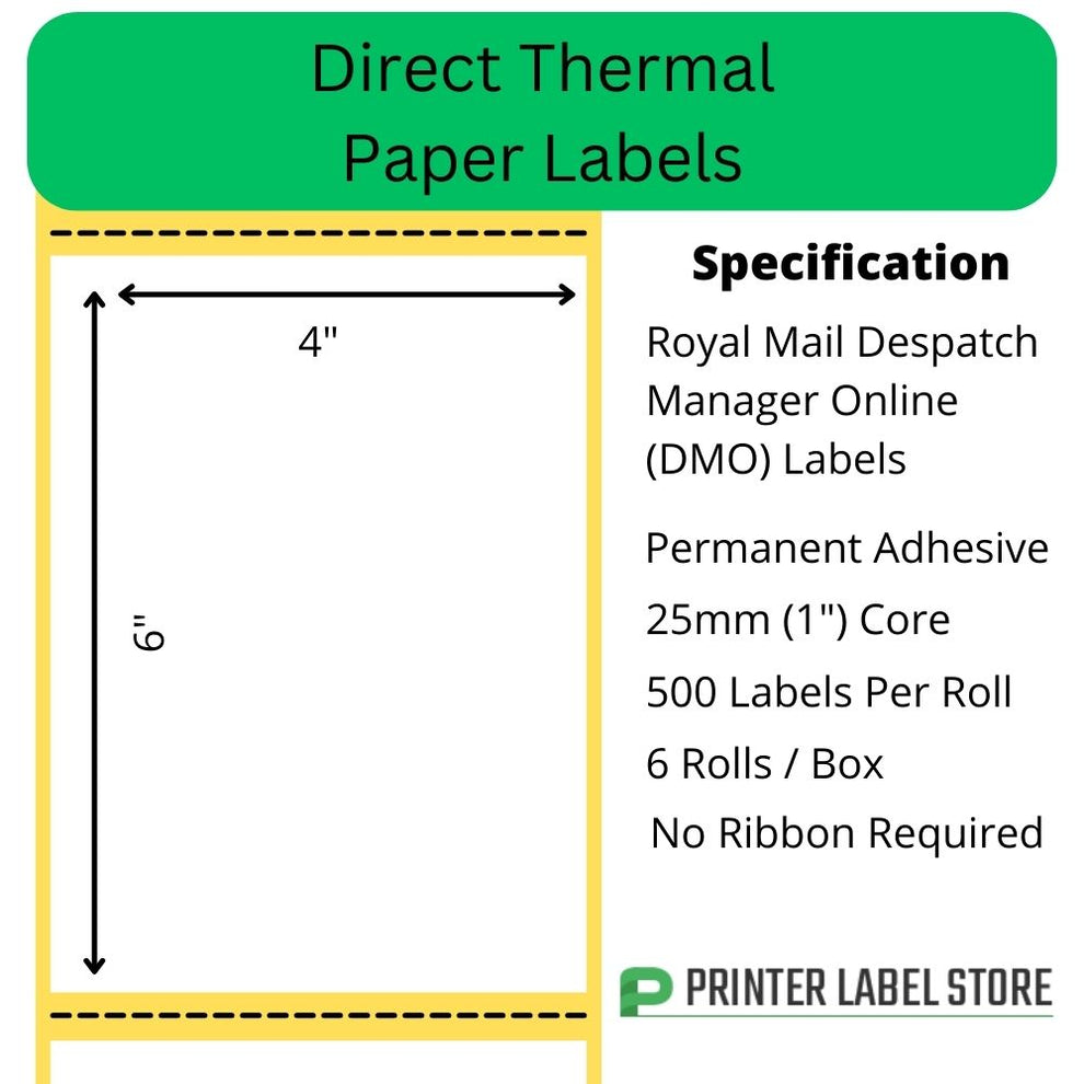 Royal Mail Despatch Manager (DMO) Labels - 4 x 6" with Perf – Printer ...